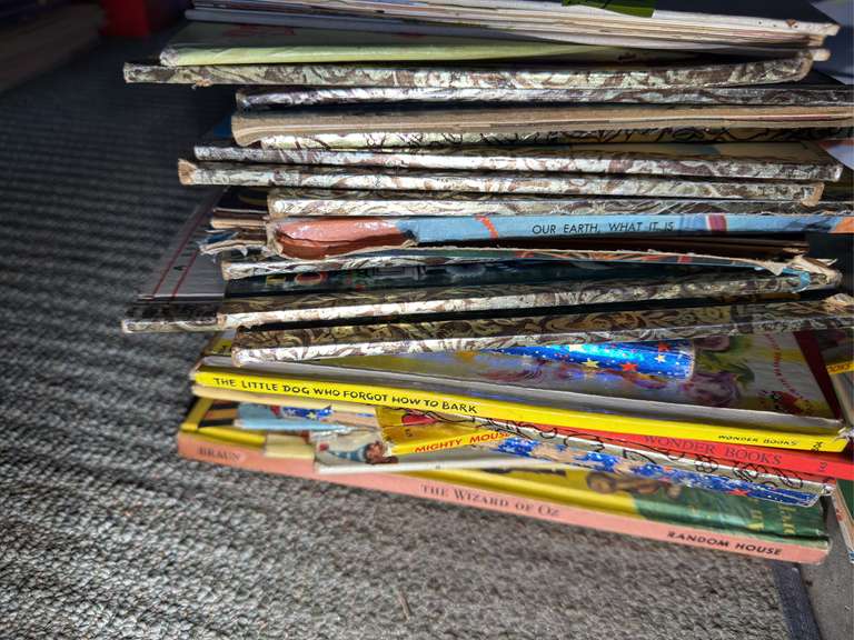 Stack of children's golden books and similar small books - Parrott ...