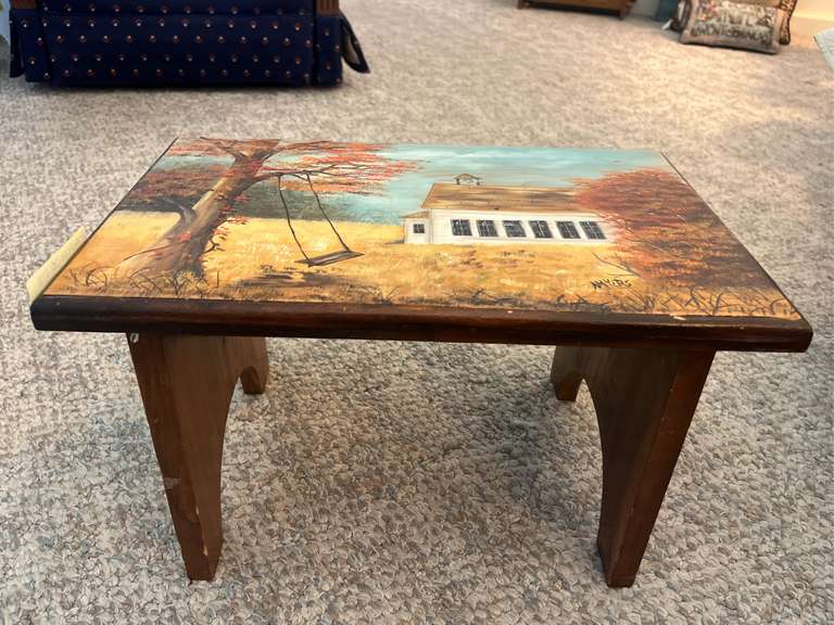 Myers Hand Painted Foot Stool - Parrott Marketing Group