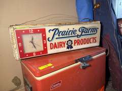 Lighted Prairie Farms Dairy Clock - Parrott Marketing Group