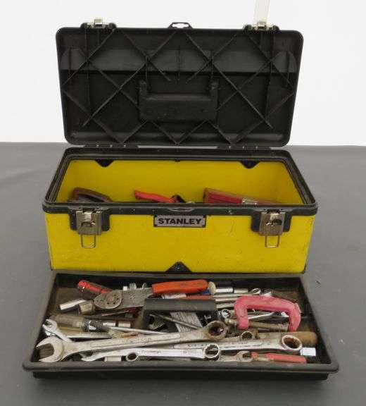 A-589 Stanley Toolbox + Tools - Pickett Auction Service