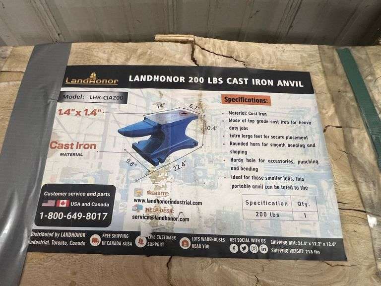 (NEW) 200lb Shop Anvil - Peterson Land & Auction LLC