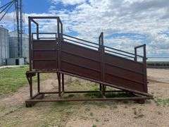 Portable Steel Loading Chute - Peterson Land & Auction LLC
