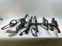 (6) No. 4 Long-Spring Traps - Laminated, Base Plated - Peterson Land ...