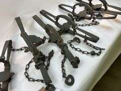 (6) No. 4 Long-Spring Traps - Laminated, Base Plated - Peterson Land ...