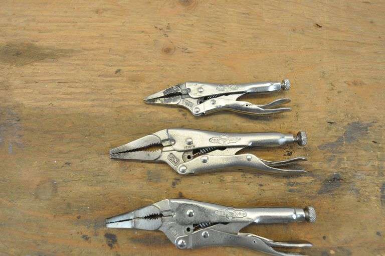 (5) Vise-Grip Pointed Locking Pliers - Peterson Land & Auction LLC