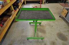 Adjustable Height Rolling Work Tray (green) - Peterson Land & Auction LLC