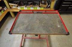 Adjustable Height Rolling Work Tray (red) - Peterson Land & Auction LLC