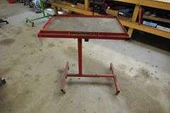 Adjustable Height Rolling Work Tray (red) - Peterson Land & Auction LLC