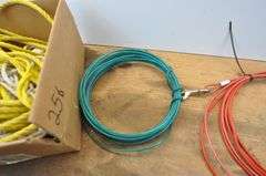 Box of Dog Cables, Clothes line and Rope - Peterson Land & Auction LLC
