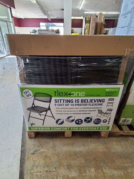 Pallet Of Flex One Folding Chair - Prime Time Auctions, Inc.
