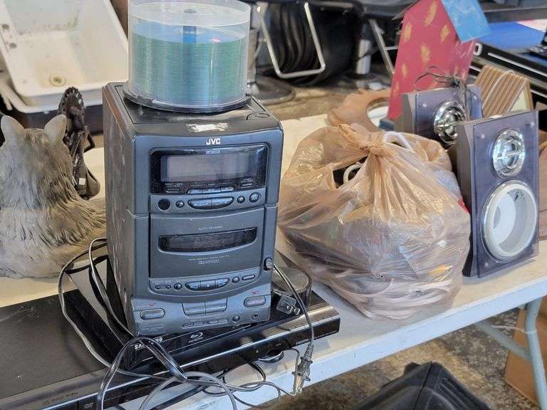 JVC Micro Component System, Sony CD/DVD Player, Emerson Speakers, Power ...