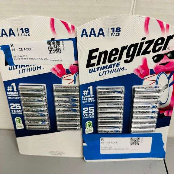 2) Energizer AAA Batteries 18 Ct - Prime Time Auctions, Inc.