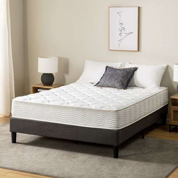 1) ZINUS Night Therapy 8" Hybrid Mattress - Prime Time Auctions, Inc.
