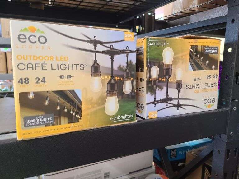 2) Eco Scapes Cafe Lights - Prime Time Auctions, Inc.