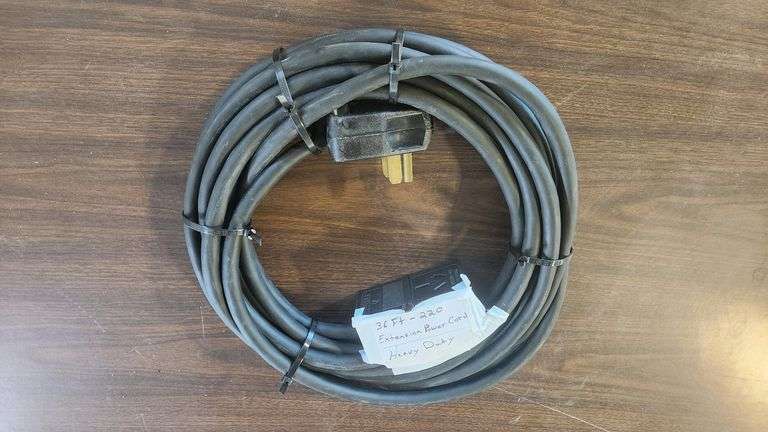 36' - 220 Extension Power Cord - Prime Time Auctions, Inc.