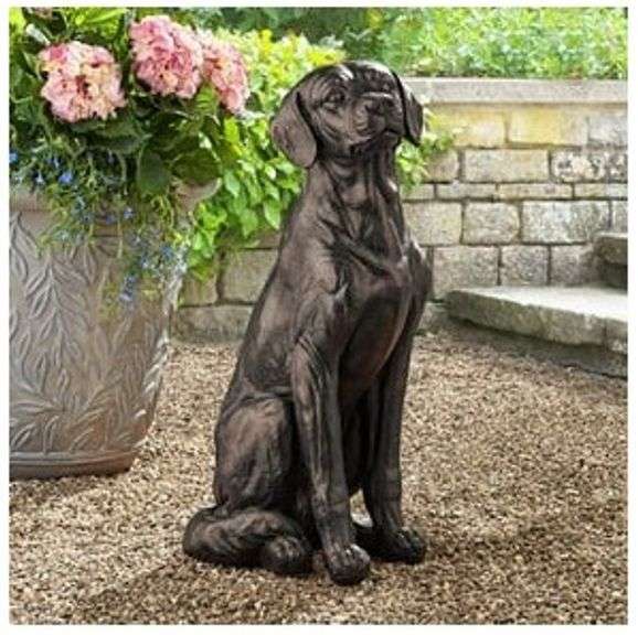 1) Sitting Labrador Dog Statue - Prime Time Auctions, Inc.