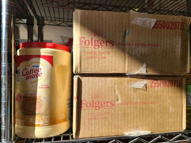 Nestle Coffee Mate: Rich & Smooth, 2) Folgers Filter Packs - Prime Time ...