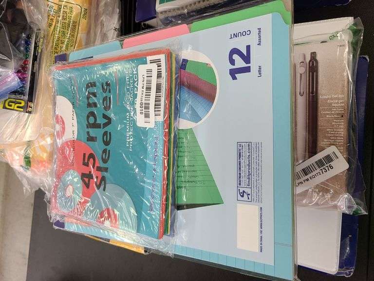 Assorted Office Supplies: File Folder Notepad, Electric Pencil ...