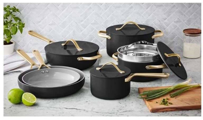 1) 11-Piece Non Stick Ceramic Cookware Set - Prime Time Auctions, Inc.
