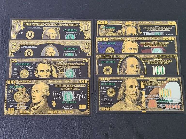 Black and Gold Colored Novelty Notes - Prime Time Auctions, Inc.