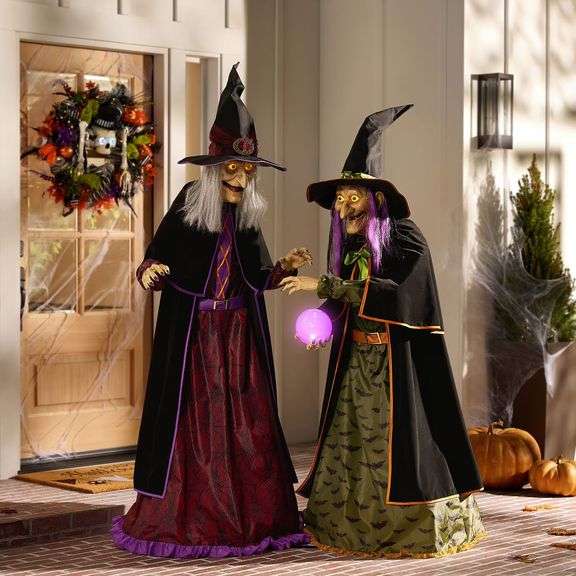 9' Animated Spell Casting Witch - Prime Time Auctions, Inc.