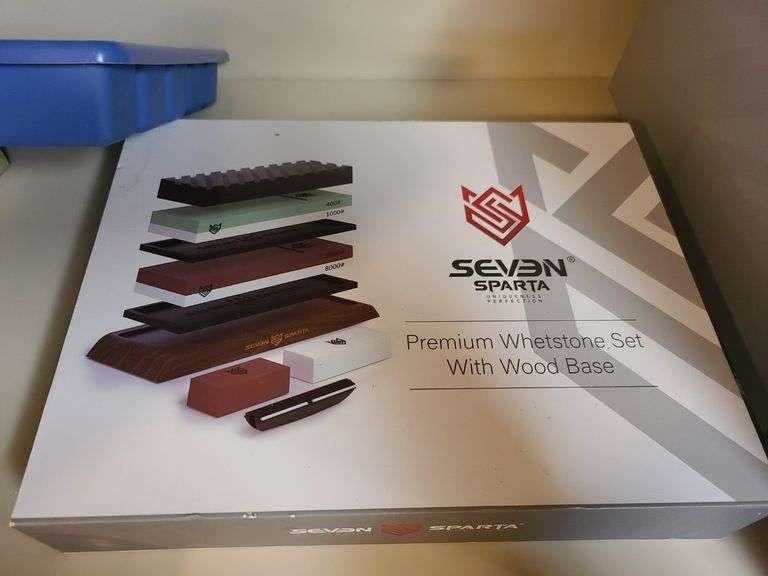 Whetstone Set with Wood Base - Prime Time Auctions, Inc.