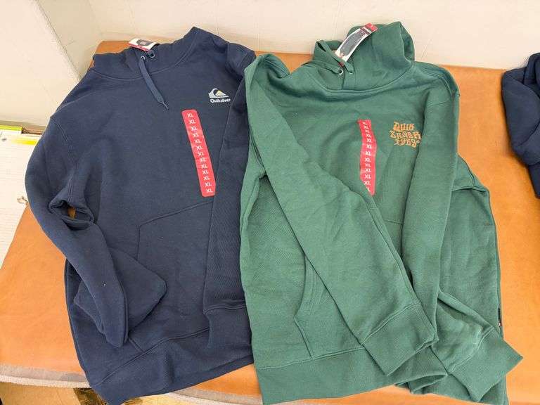 2) Men's XL Quicksilver Sweatshirts - Prime Time Auctions, Inc.