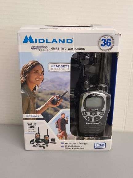 Midland GXT1000 Two-Way Radios 2 pack - Prime Time Auctions, Inc.