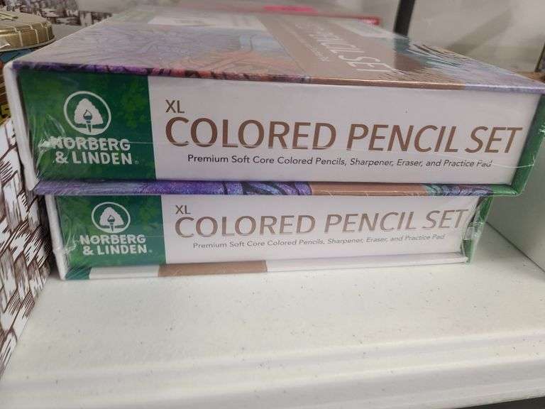 2) Norberg & Linden XL Colored Pencil Set - Prime Time Auctions, Inc.