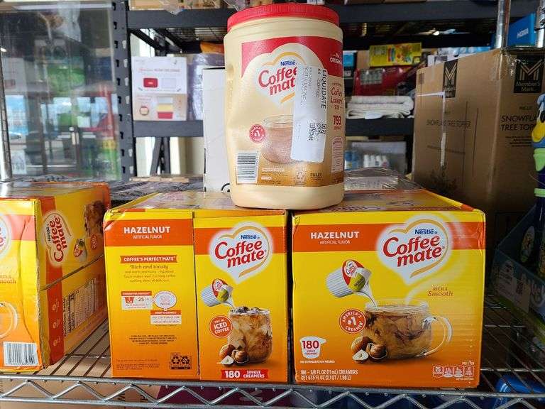 2) Coffee Mate Creamer Cups, 1) Coffee Mate Original Creamer Powder ...
