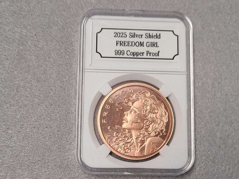 2025 "Freedom Girl" .999 Copper Proof Coin - Prime Time Auctions, Inc.