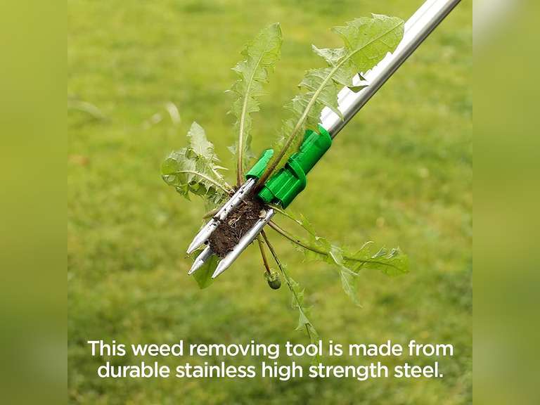 IIT Stand Up Weeder with Long Handle, Weed Puller Standing, Plant Root ...