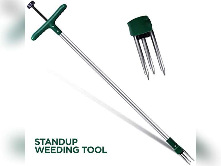 IIT Stand Up Weeder with Long Handle, Weed Puller Standing, Plant Root ...