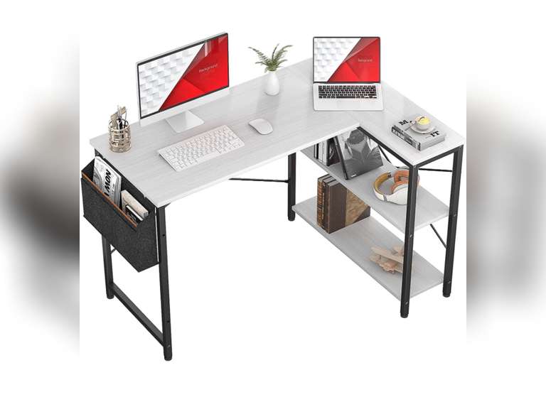 Small L Shaped Computer Desk, Homieasy 47 Inch L-Shaped Corner Desk ...