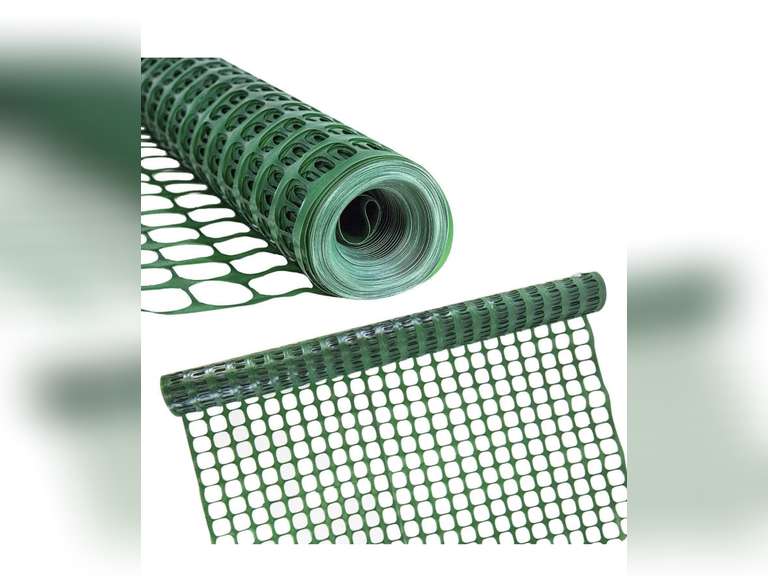 Houseables Plastic Mesh Fence, Construction Barrier Netting, Green, 4 ...