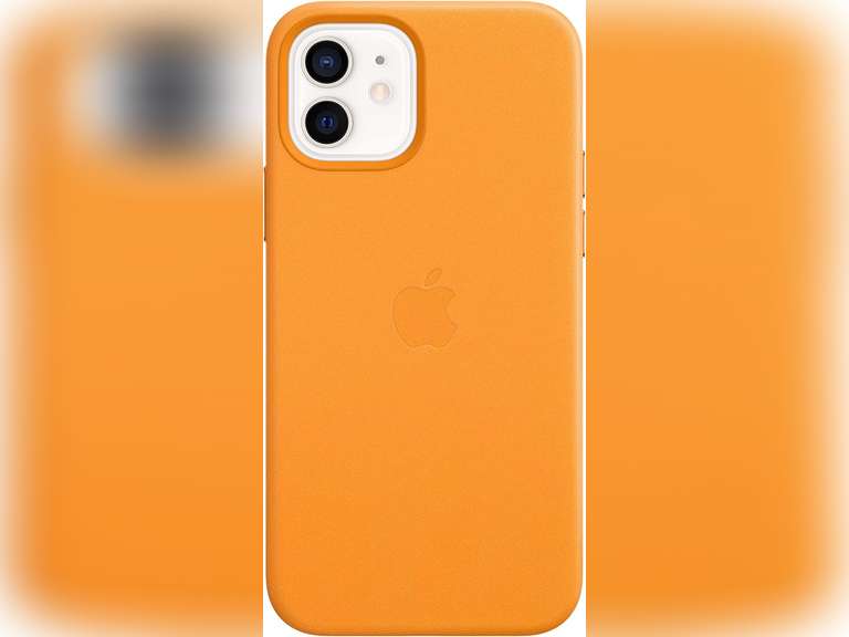 Apple iPhone 12 and iPhone 12 Pro Leather Case with MagSafe - California Poppy 59 - Quarter Price