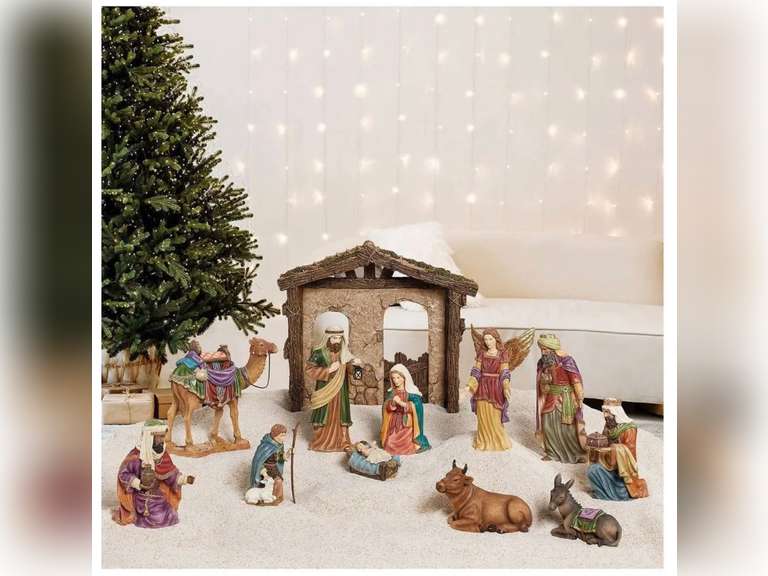 Kirkland Signature Nativity Set 13-Piece Tall 1.2" to 18.7 175.99 ...