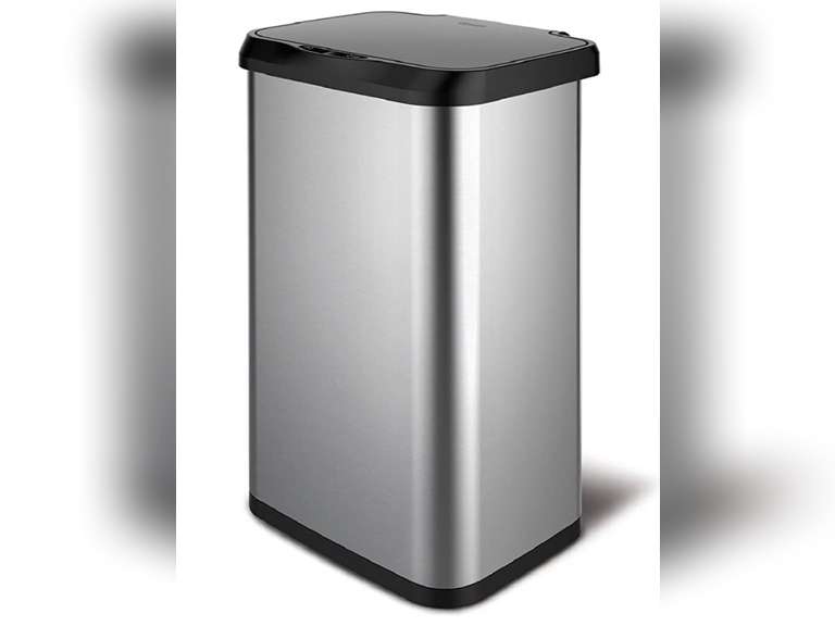 Glad Stainless Steel Trash Can with Clorox Odor Protection | Touchless ...