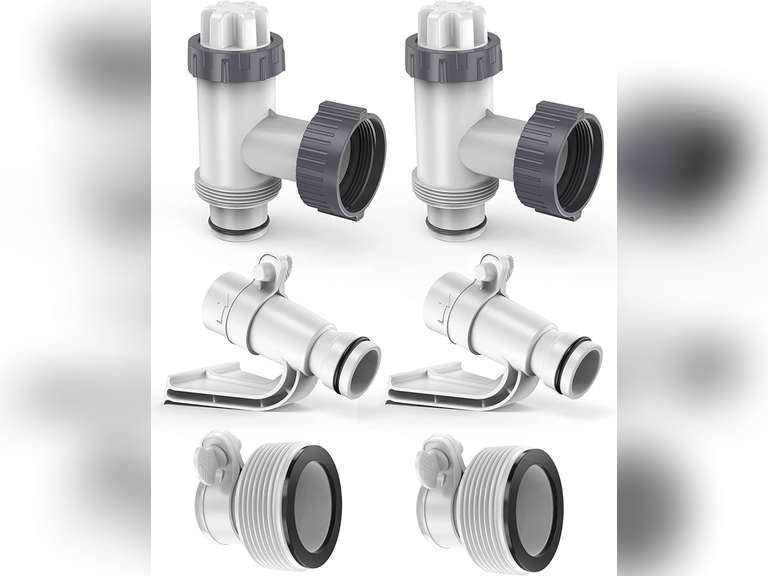 SUMMERBUDDY Type B Hose Adapter & Plunger Valve & Pool Hose Holder for ...