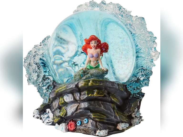 Enesco Disney Showcase The Little Mermaid Ariel on Rock Waterglobe ...