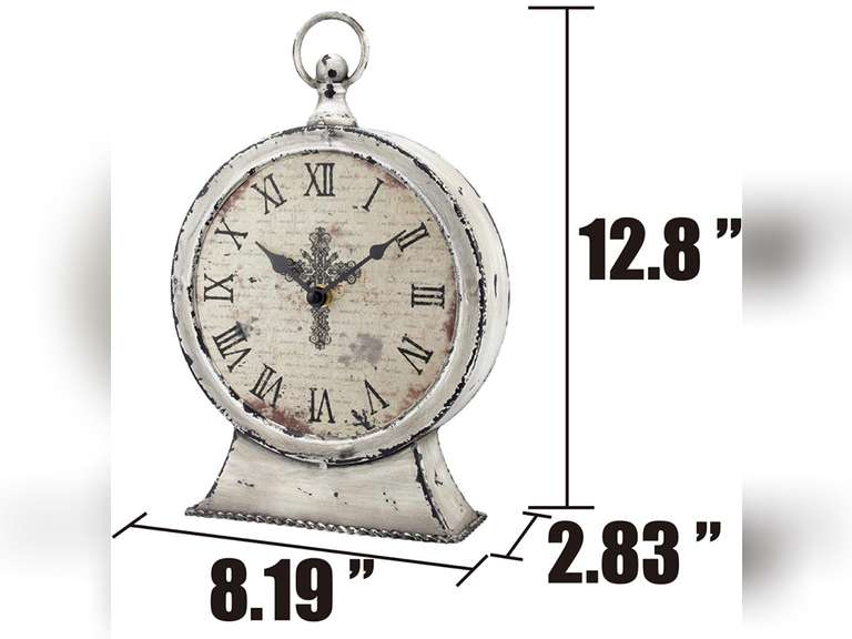 Stonebriar Large 12 Inch Decorative Battery Operated Table Top Clock ...