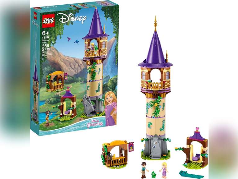 LEGO Disney Princess Rapunzel's Tower 43187 Building Toy Set for Kids ...