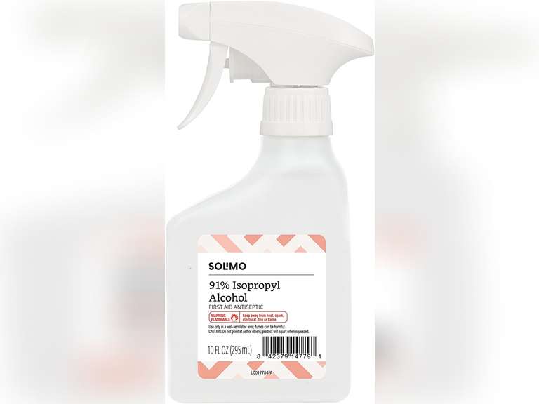 Amazon Brand - Solimo 91% Isopropyl Alcohol First Aid Antiseptic Spray ...