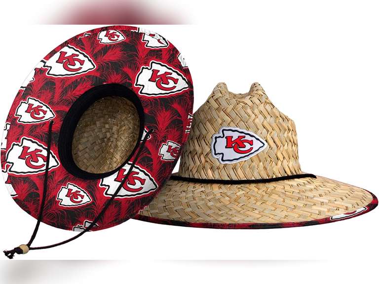 FOCO Men's NFL Team Logo Floral Straw Sun Hat Kansas City Chiefs One ...
