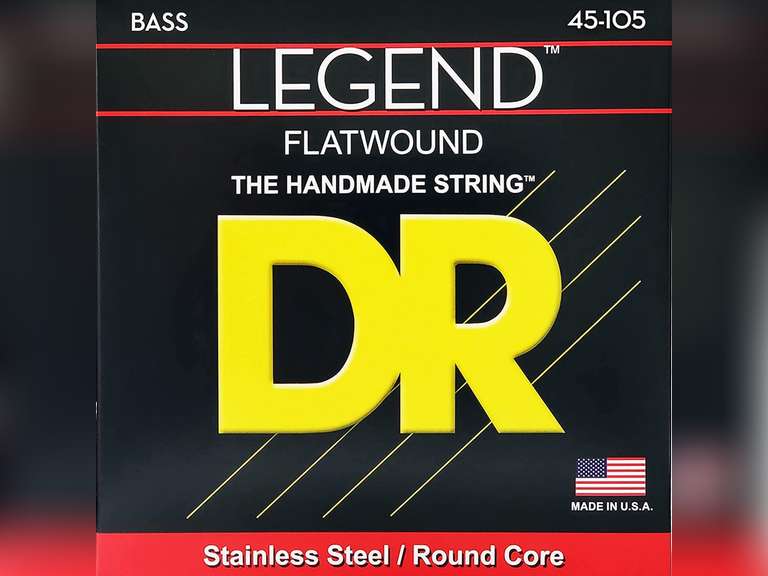 DR Strings Flatwound Stainless Steel Round Core Bass 45-105 Strings 35. ...