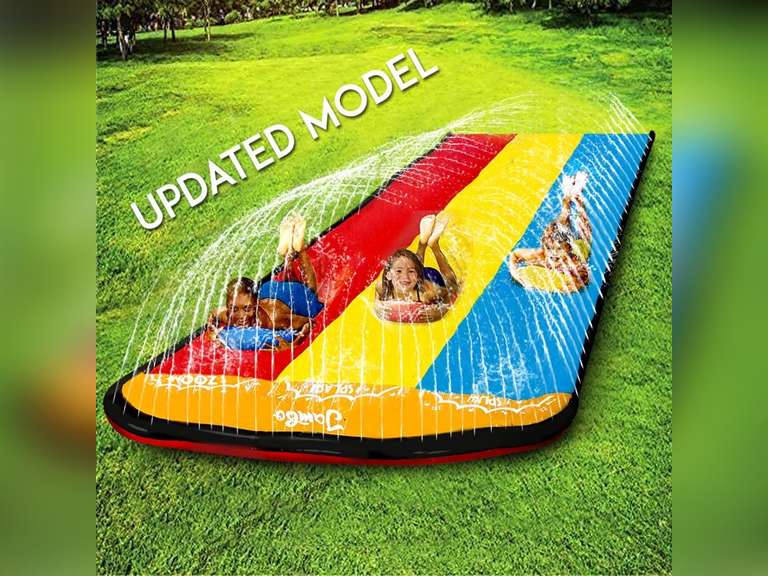 Jambo Triple Lane Slip, Splash and Slide (Newest Model) for Backyards ...