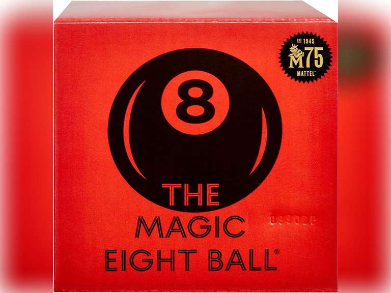 Magic 8 Ball Mattel 75th Anniversary Fortune-Telling Novelty Toy with ...