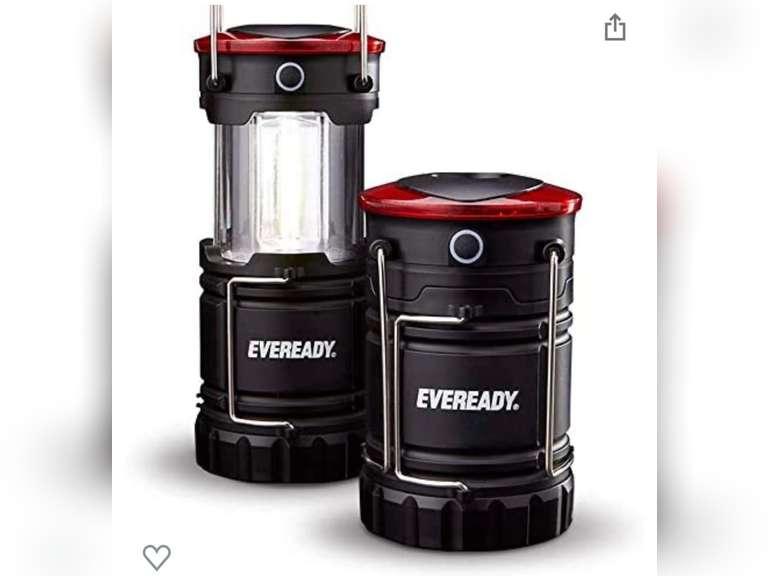 Eveready LED Camping Lantern 360 PRO (2-Pack), Super Bright Tent Lights ...