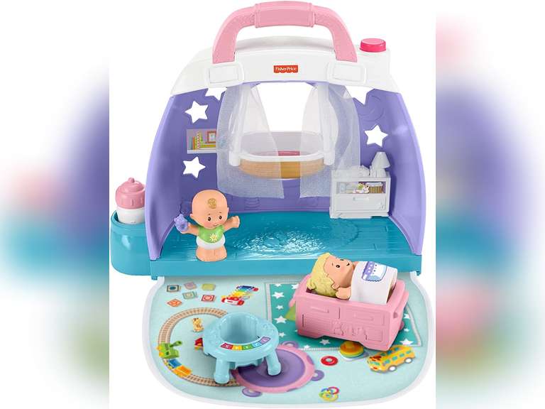Fisher-Price Little People Cuddle & Play Nursery, portable nursery play ...