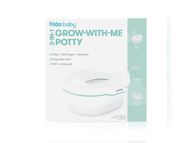 Frida Baby 3-in-1 Grow-with-Me Potty Transforms from Potty to Toilet ...